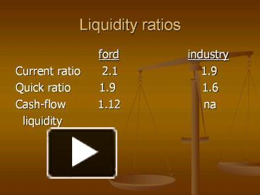 PPT – Liquidity ratios PowerPoint presentation | free to download - id: 25425c-ZDc1Z