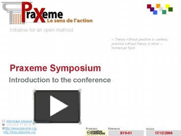 Praxeme Symposium presentation | free to view