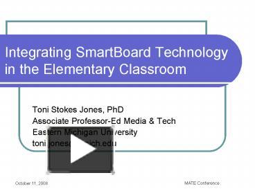 Integrating SmartBoard Technology in the Elementary Classroom ...
