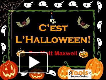 PPT – Cest LHalloween PowerPoint presentation | free to view - id ...
