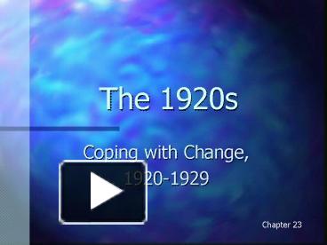 The 1920s presentation | free to view