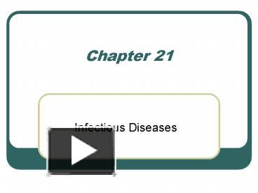 Infectious Diseases presentation | free to view