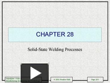 Solid-State Welding Processes presentation | free to view
