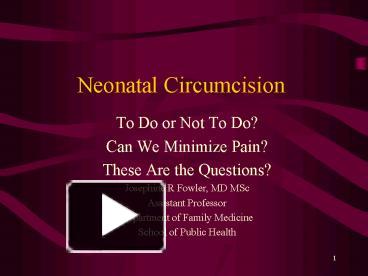 PPT – Neonatal Circumcision PowerPoint presentation | free to view - id ...