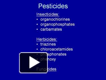 Pesticides presentation | free to download