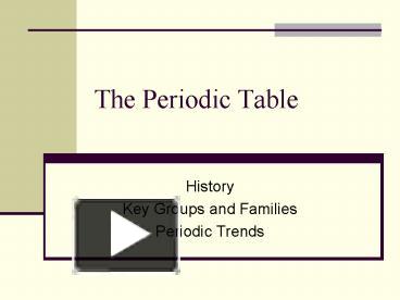 PPT – The Periodic Table PowerPoint presentation | free to view - id ...