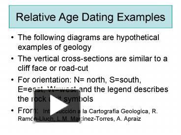 PPT – Relative Age Dating Examples PowerPoint presentation | free to ...