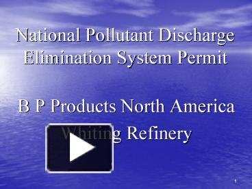 National Pollutant Discharge Elimination System Permit presentation ...