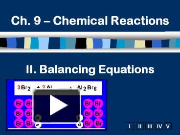 II' Balancing Equations presentation | free to view