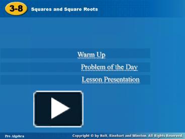 PPT – Squares and Square Roots PowerPoint presentation | free to view ...