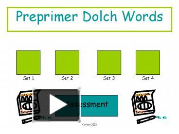 PPT – Preprimer Dolch Words PowerPoint presentation | free to view - id ...