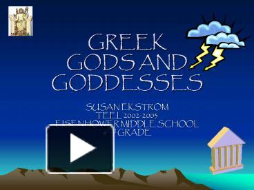 GREEK GODS AND GODDESSES presentation | free to view