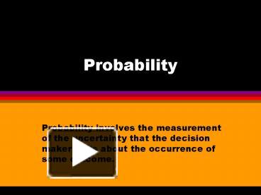 PPT – Probability PowerPoint presentation | free to download - id ...