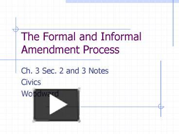 The Formal and Informal Amendment Process presentation | free to view