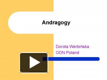 Andragogy presentation | free to view