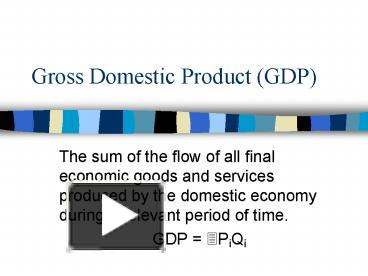 Gross Domestic Product (GDP) presentation | free to download