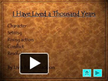 PPT – I Have Lived a Thousand Years PowerPoint presentation | free to ...