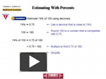 PPT – Estimating With Percents PowerPoint presentation | free to view ...