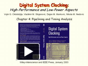 Digital System Clocking: presentation | free to download