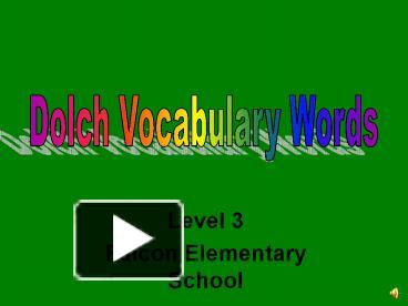 PPT – Level 3 PowerPoint presentation | free to view - id: 266050-YjBkZ