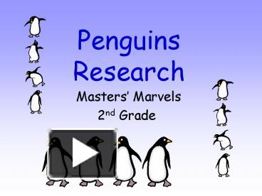 Penguins Research presentation | free to view
