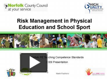 Risk Management in Physical Education and School Sport presentation ...