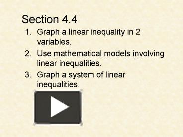 PPT – Graph a linear inequality in 2 variables' PowerPoint presentation ...