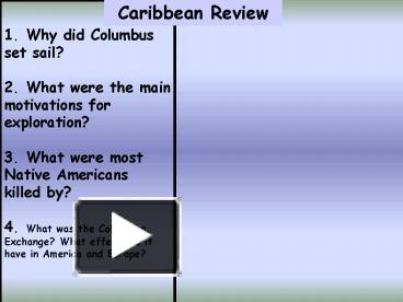 PPT – 1' Why did Columbus set sail PowerPoint presentation | free to ...