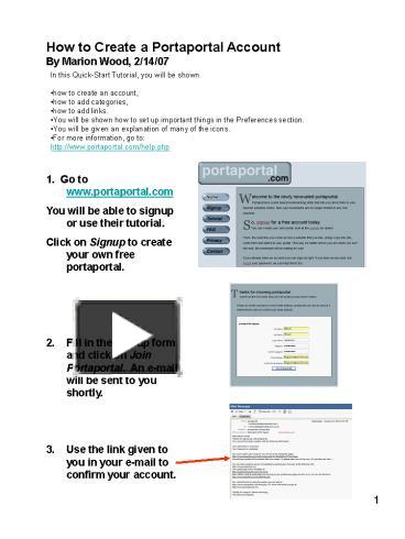 PPT – 1' Go to www'portaportal'com PowerPoint presentation | free to ...