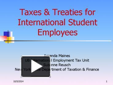 Taxes presentation | free to view