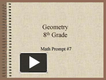 Geometry 8th Grade presentation | free to view