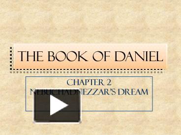The book of Daniel presentation | free to view