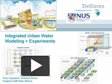 Integrated Urban Water Modeling Experiments presentation | free to view