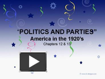 PPT – The U'S' in the 1920s PowerPoint presentation | free to view - id ...