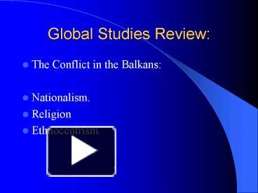 Global Studies Review: presentation | free to view