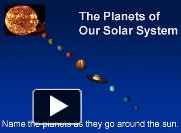 PPT – The Inner Planets of Our Solar System PowerPoint presentation ...