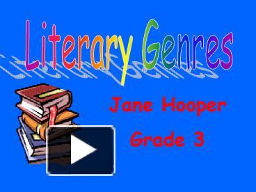 PPT – Literary Genres PowerPoint presentation | free to view - id ...