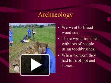 Archaeology presentation | free to download