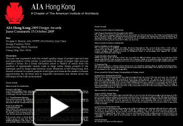 AIA Hong Kong presentation | free to view