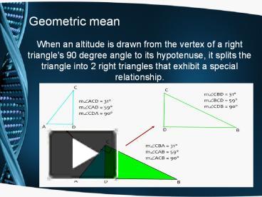 Geometric mean presentation | free to download