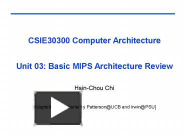 CSE 431. Computer Architecture presentation | free to view