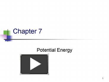 Potential Energy presentation | free to view