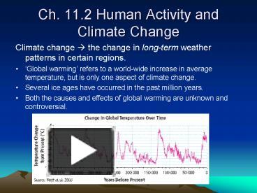 Ch' 11'2 Human Activity and Climate Change presentation | free to view