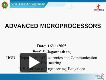 ADVANCED MICROPROCESSORS presentation | free to view