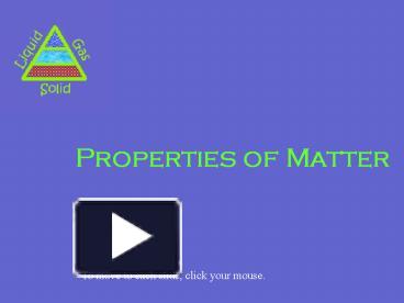 PPT – Properties of Matter PowerPoint presentation | free to view - id ...