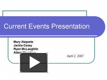 PPT – Current Events Presentation PowerPoint presentation | free to ...