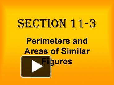 Perimeters and Areas of Similar Figures presentation | free to view