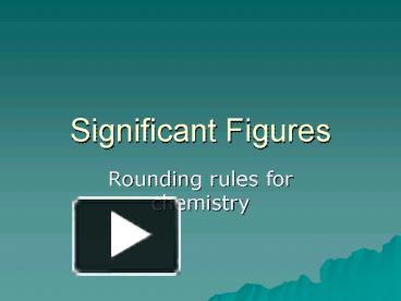 Significant Figures presentation | free to view