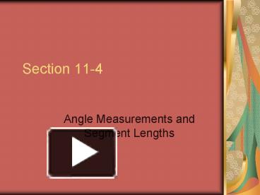 PPT – Angle Measurements and Segment Lengths PowerPoint presentation ...
