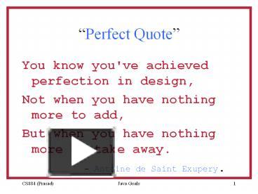 PPT – Perfect Quote PowerPoint presentation | free to download - id ...